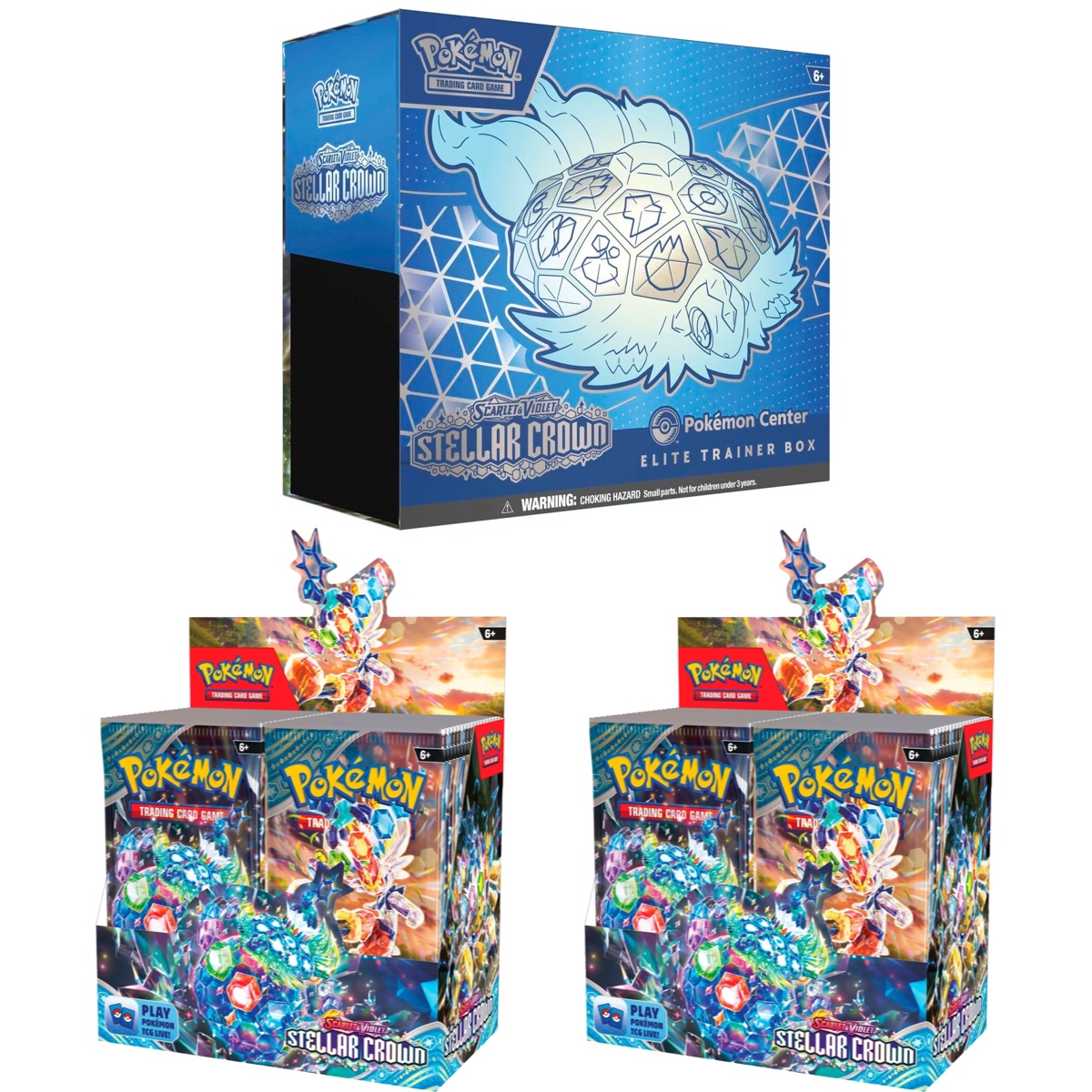 Stellar Crown Bundle (2 Booster Boxes + 1 Elite Trainer Box) – PKMN World